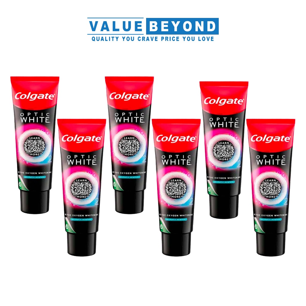 (BUNDLE OF 6) Colgate Toothpaste Optic White O2 Aromatic Menthol 85g ...