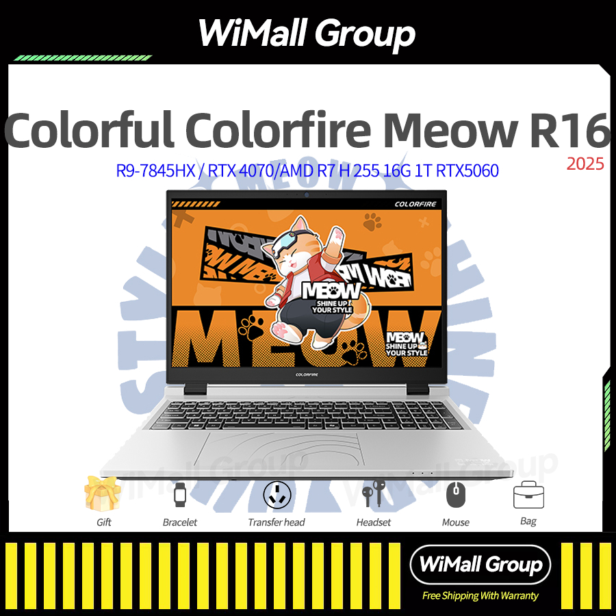 Colorful Colorfire MEOW R16 Laptop R7 H 255 RTX5060/Colorful Laptop ...
