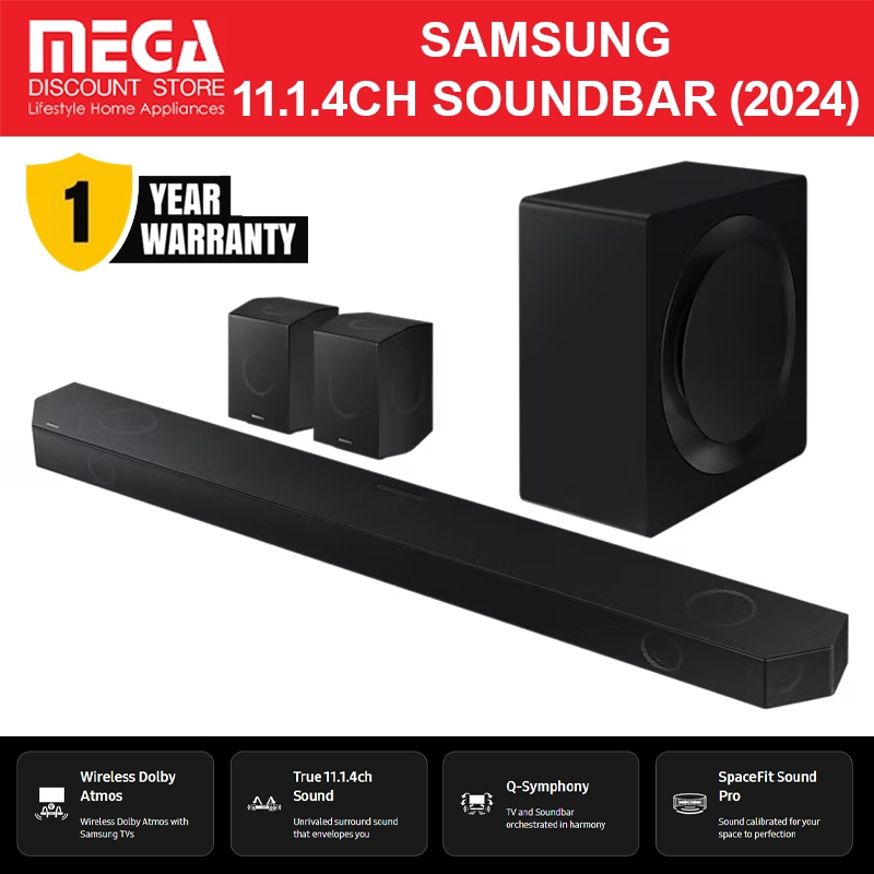 SAMSUNG HW-Q990D/XS 11.1.4CH SUBWOOFER Q-SERIES SOUNDBAR | Free Speaker ...
