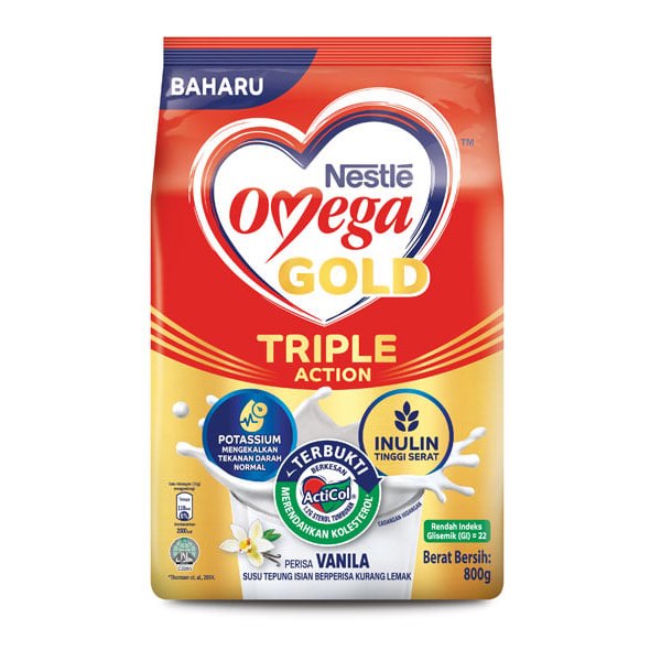 NESTLE OMEGA GOLD TRIPLE ACTION MILK POWDER - 800g | Shopee Singapore
