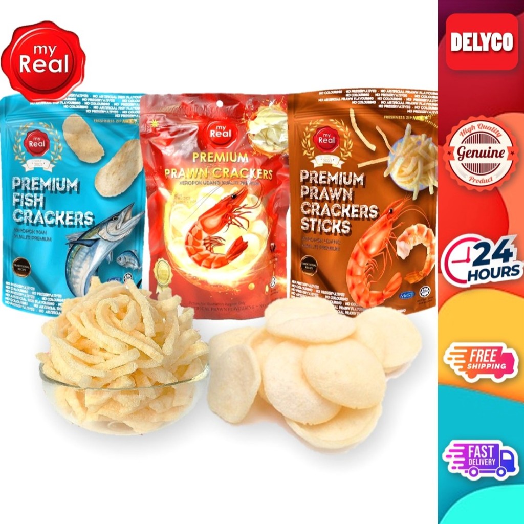My Real Premium Prawn and Fish Crackers Original | Shopee Singapore