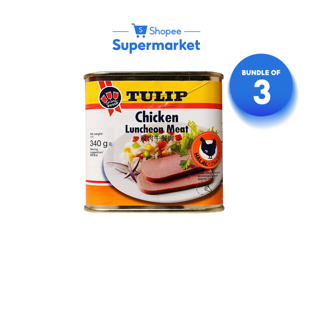 [Bundle of 3] Tulip Chicken Luncheon Meat (340g) | Shopee Singapore