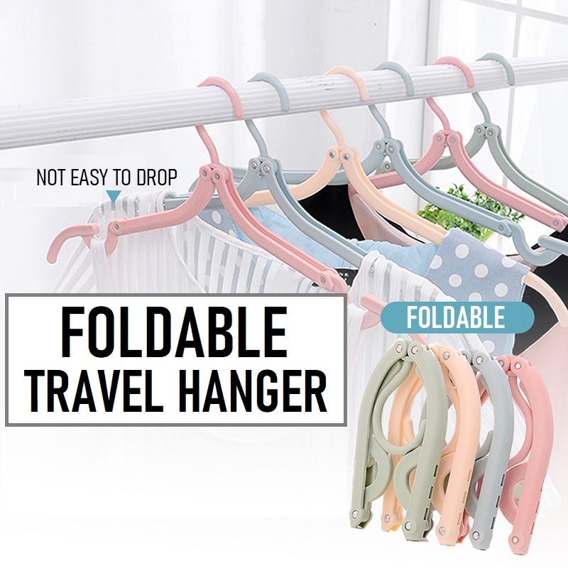 Foldable Travel Clothes Hanger Portable Folding Clothes Hanger Small ...