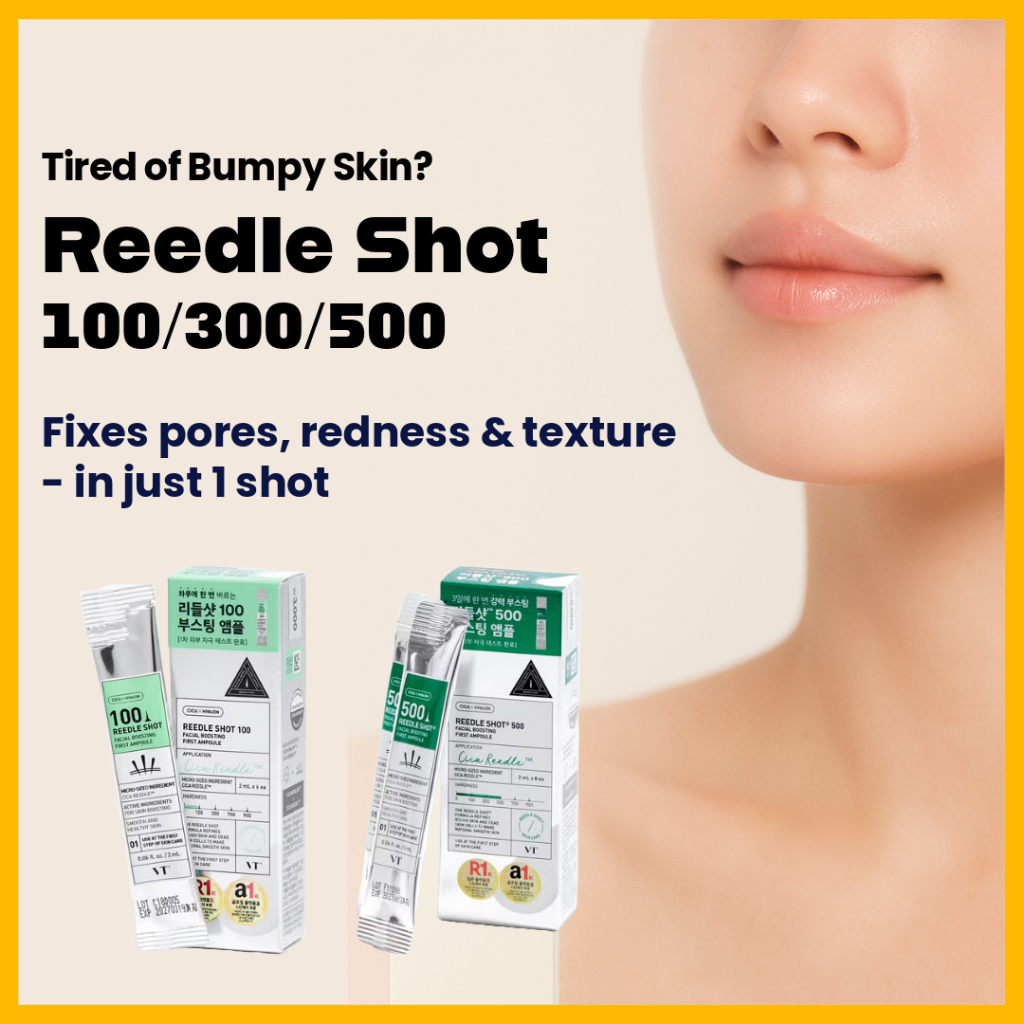 VT Reedle Shot 100/300/500 Facial Boosting First Ampoule (2ml x 6ea) | Shopee Singapore