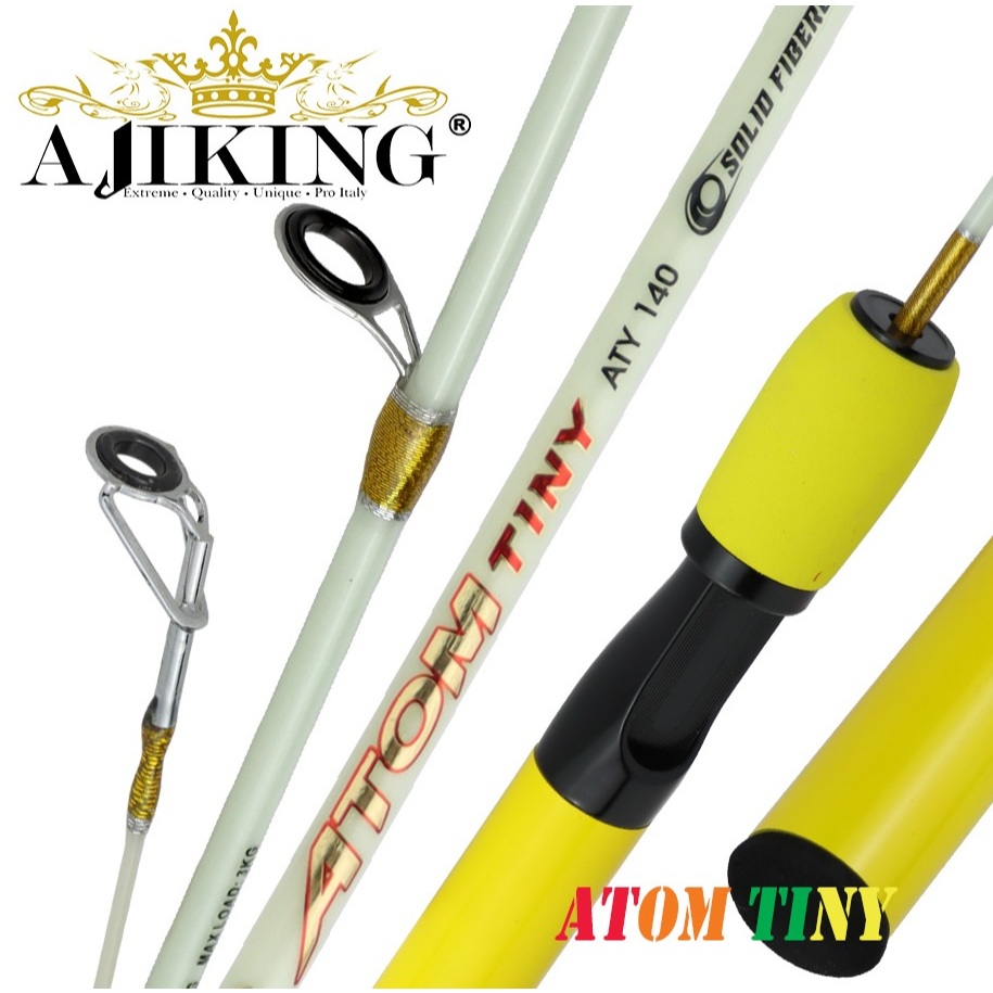 (4'0 ft-5'0 ft) Ajiking Rod Atom Tiny Fiberglass Spinning Fishing Rod ...