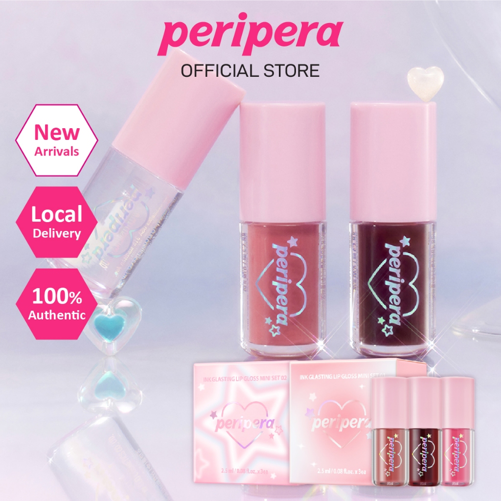 [PERIPERA] Mini Ink Glasting Lip Gloss 2.5ml x 3 (Limited Edition Sets ...