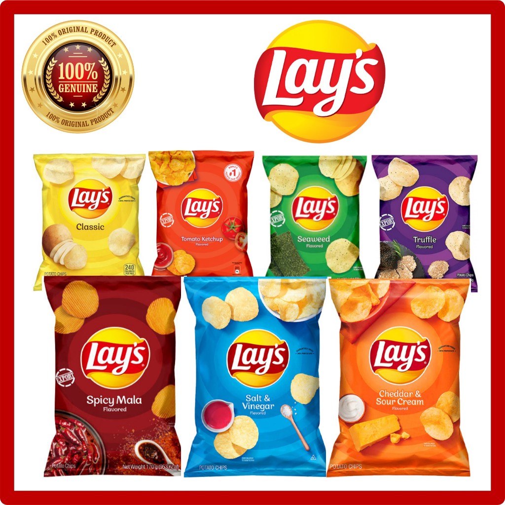 [Frito Lay] Lay's Potato Snack Chip / 42.5g 50g 170g / Classic Tomato Ketchup Seaweed Truffle ...