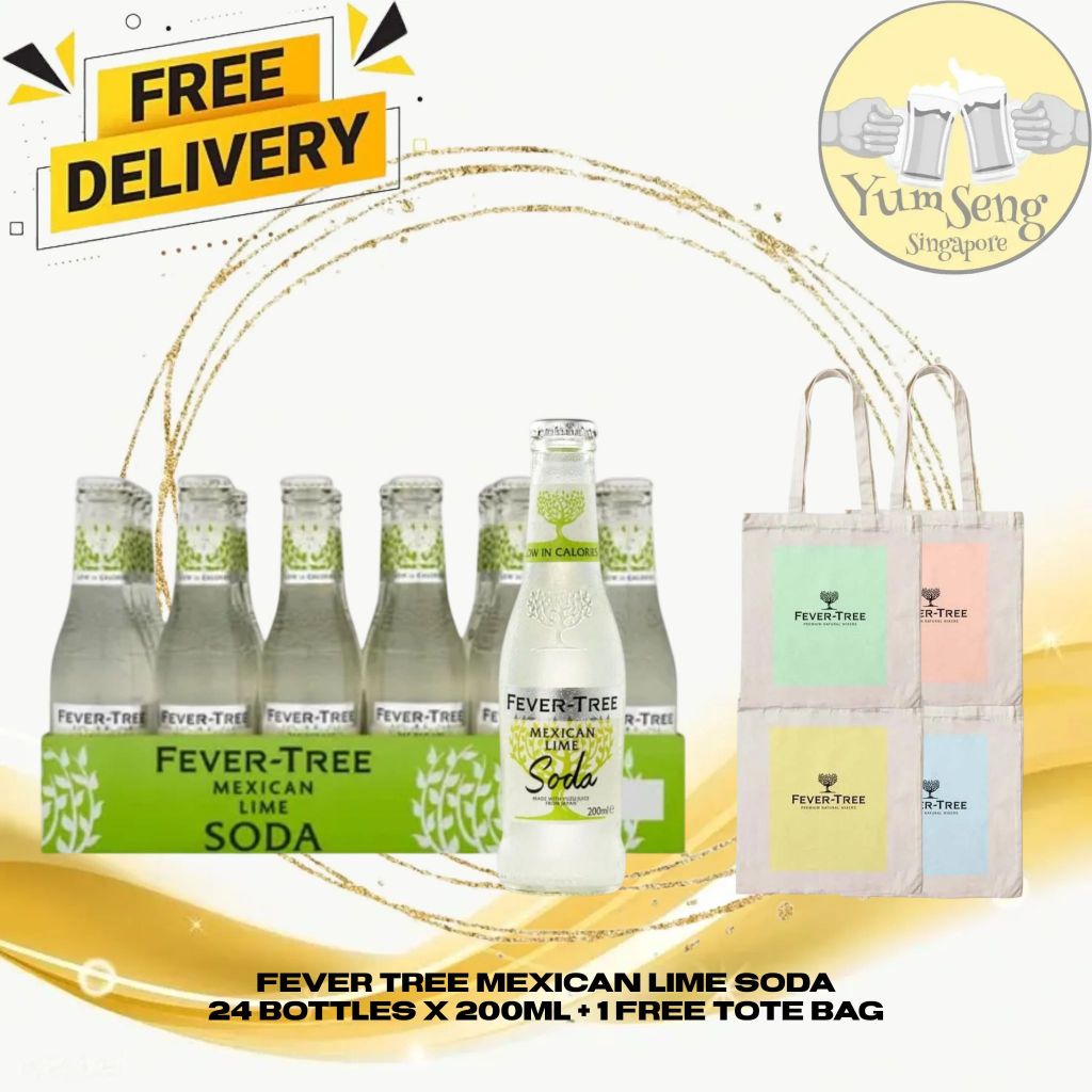 Fever Tree Mexican Lime Soda - 24 bottles x 200ml (BBD: 12/2025) + 1 ...