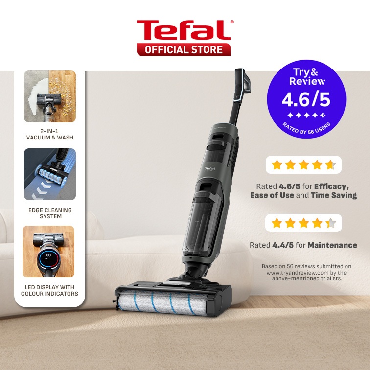 Tefal X-Clean 4 Wet & Dry Handstick Vacuum GF5035 - 2-in-1 Vacuum ...