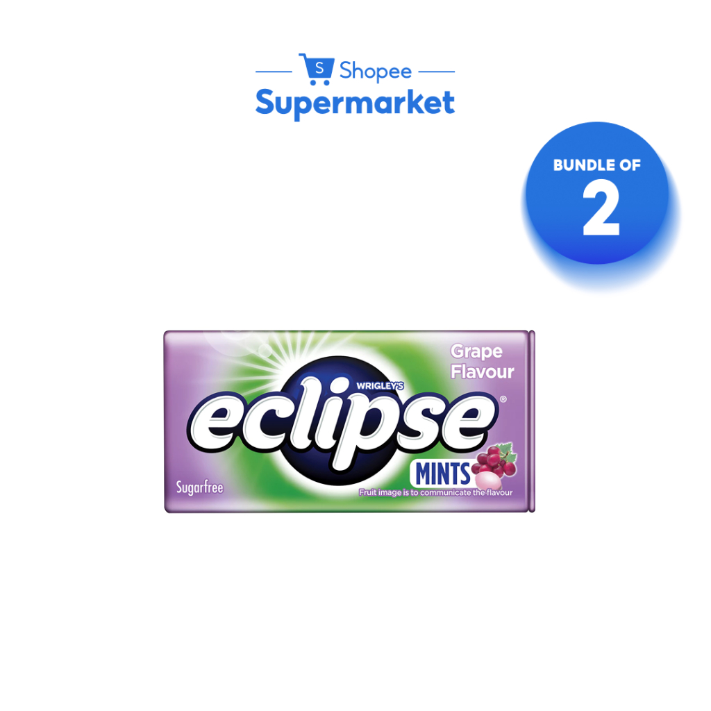 [Bundle of 2] Eclipse Mints Grape Sugarfree Sweets 34g | Shopee Singapore
