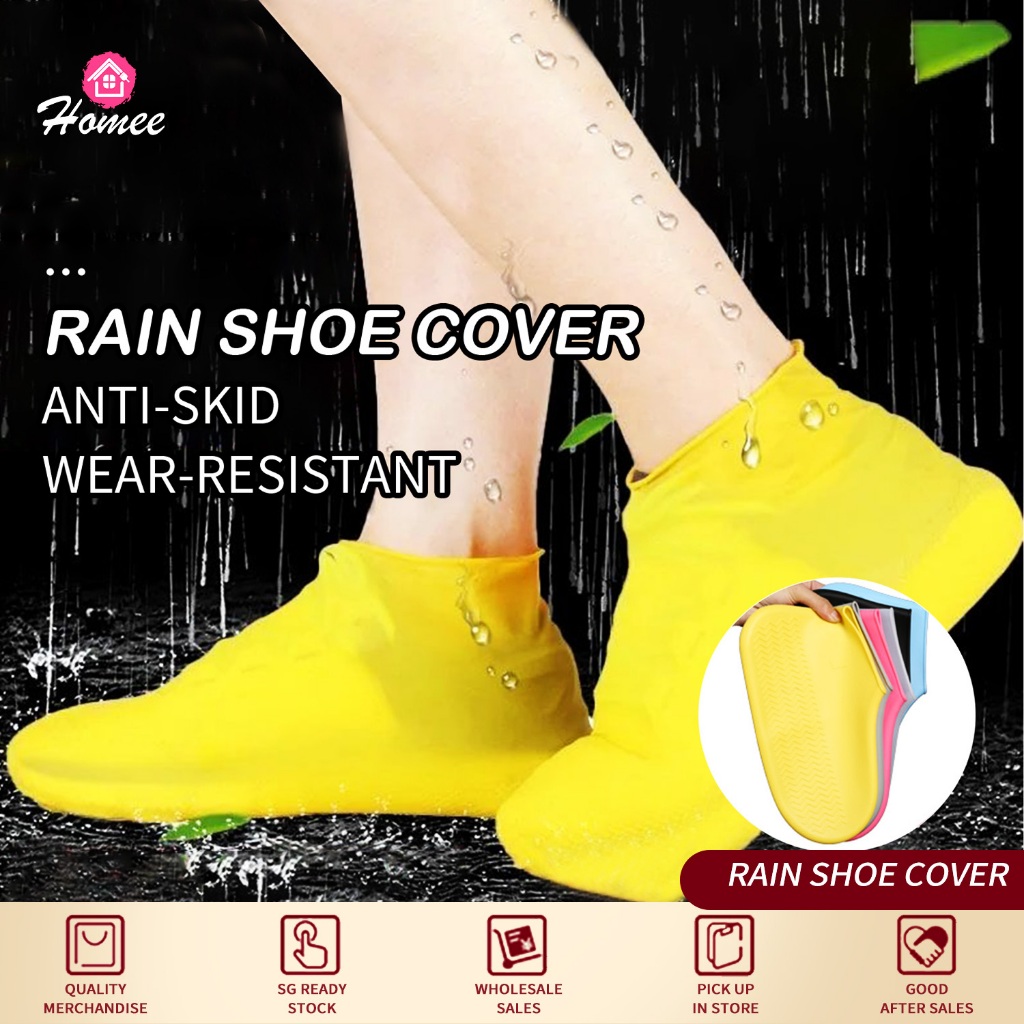 🚚SG SALES🚚Water Proof Shoe Cover Anti Slip Silicone Rain Boot Cover ...