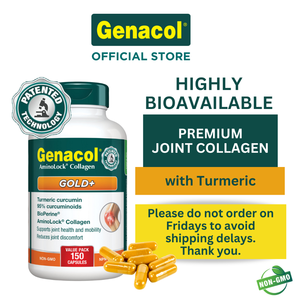 Genacol Gold Plus 150 caps Ultra Hydrolyzed Collagen Peptide Supplement ...