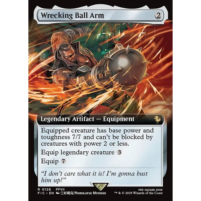 FIC_128 Wrecking Ball Arm *Final Fantasy Commander Extended Art EA* MTG ...