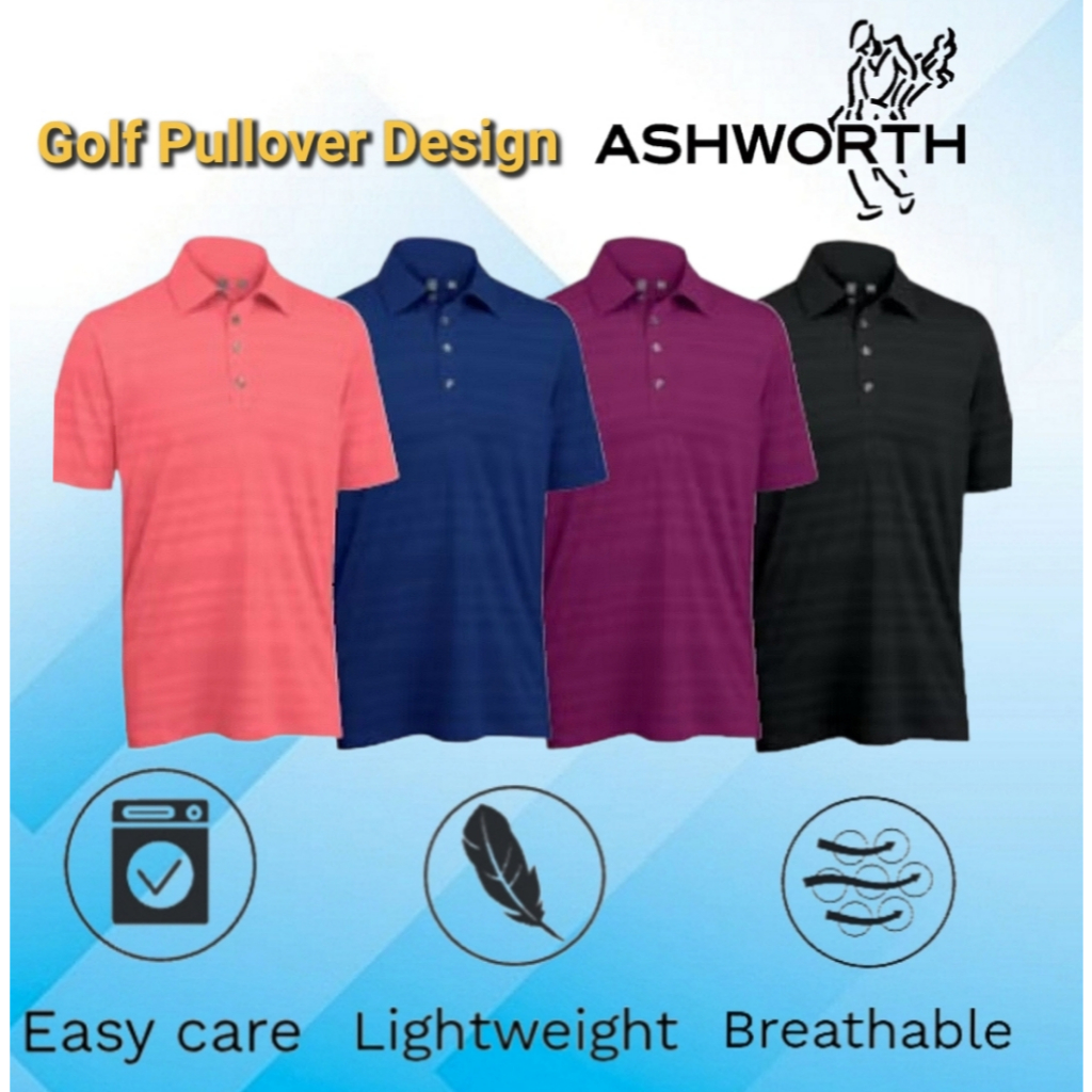 [ASHWORTH] Golf Performance Texture polo | Shopee Singapore