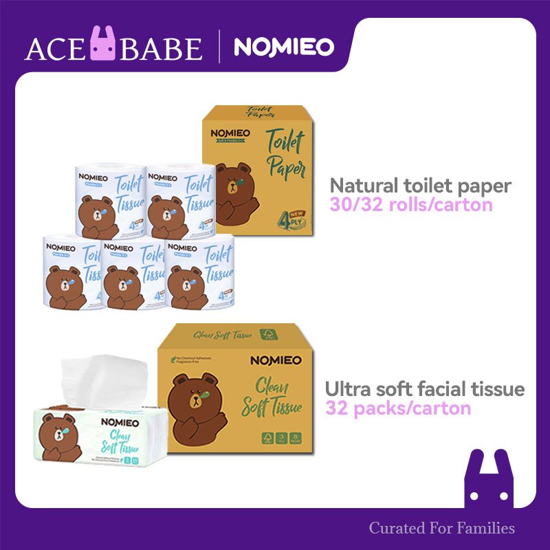 [NEW] NOMIEO Toilet Roll 4PLY Toilet paper/Soft Facial Tissue 3PLY ...