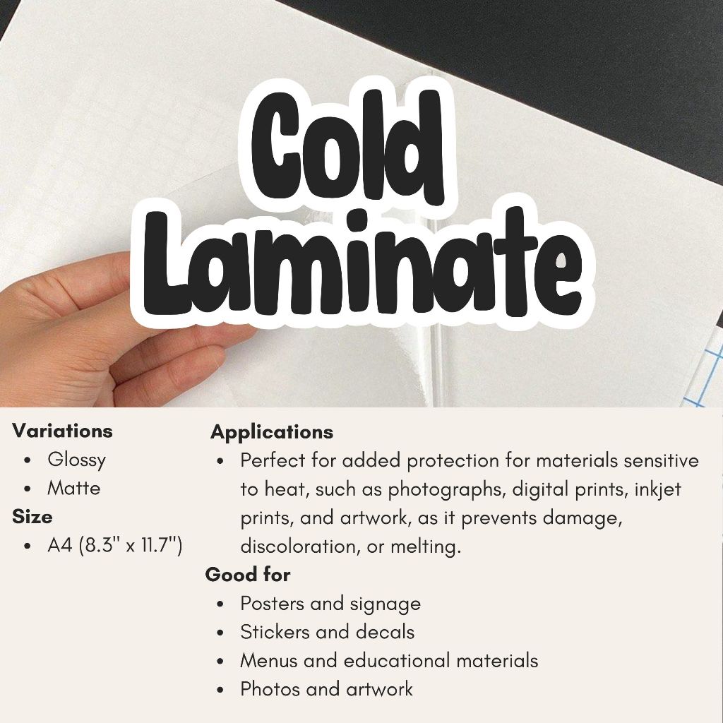 [SG 🇸🇬] Cold Laminate Sheet Self-Adhesive Transparent Laminating Sheet ...
