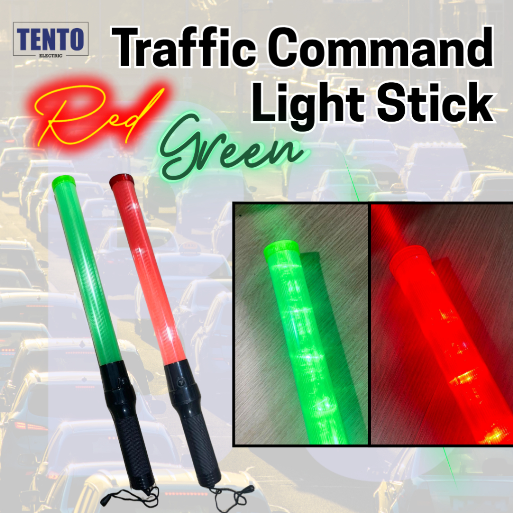 BANSOON TENTO LED Traffic Baton. Safety Command Light Stick. Red OR ...