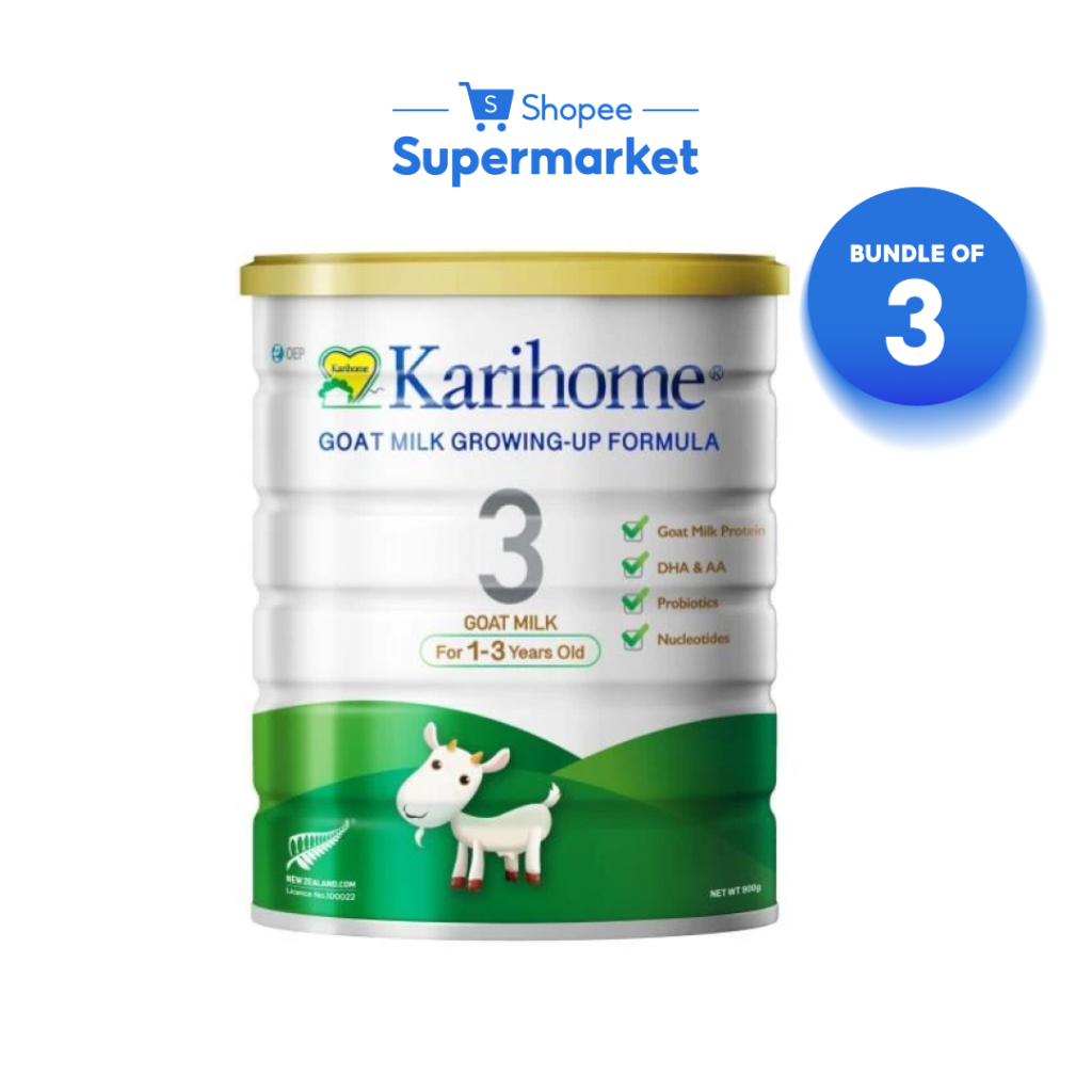 [Bundle of 3] Karihome Goat Milk Growing-Up Formula (900g) | Shopee ...