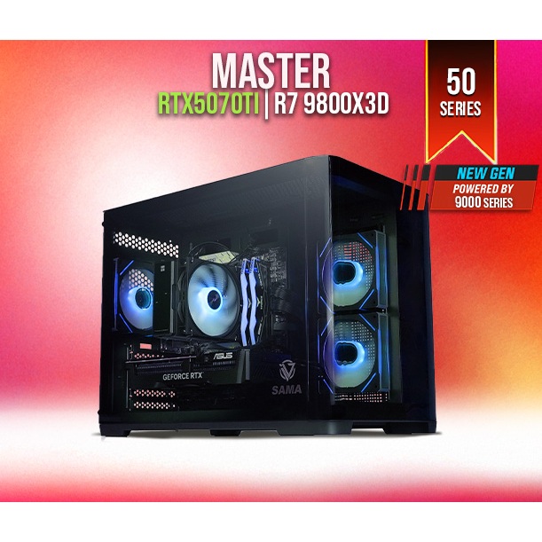 INVADER MASTER M54 | RTX 5070Ti | Ryzen 7 9800X3D GAMING DESKTOP | Shopee Singapore