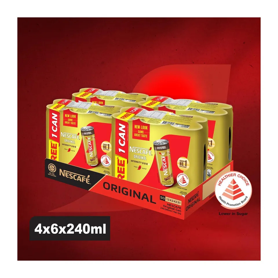 NESCAFE Original Can 4(6x240ml) - Carton (5+1) | Shopee Singapore
