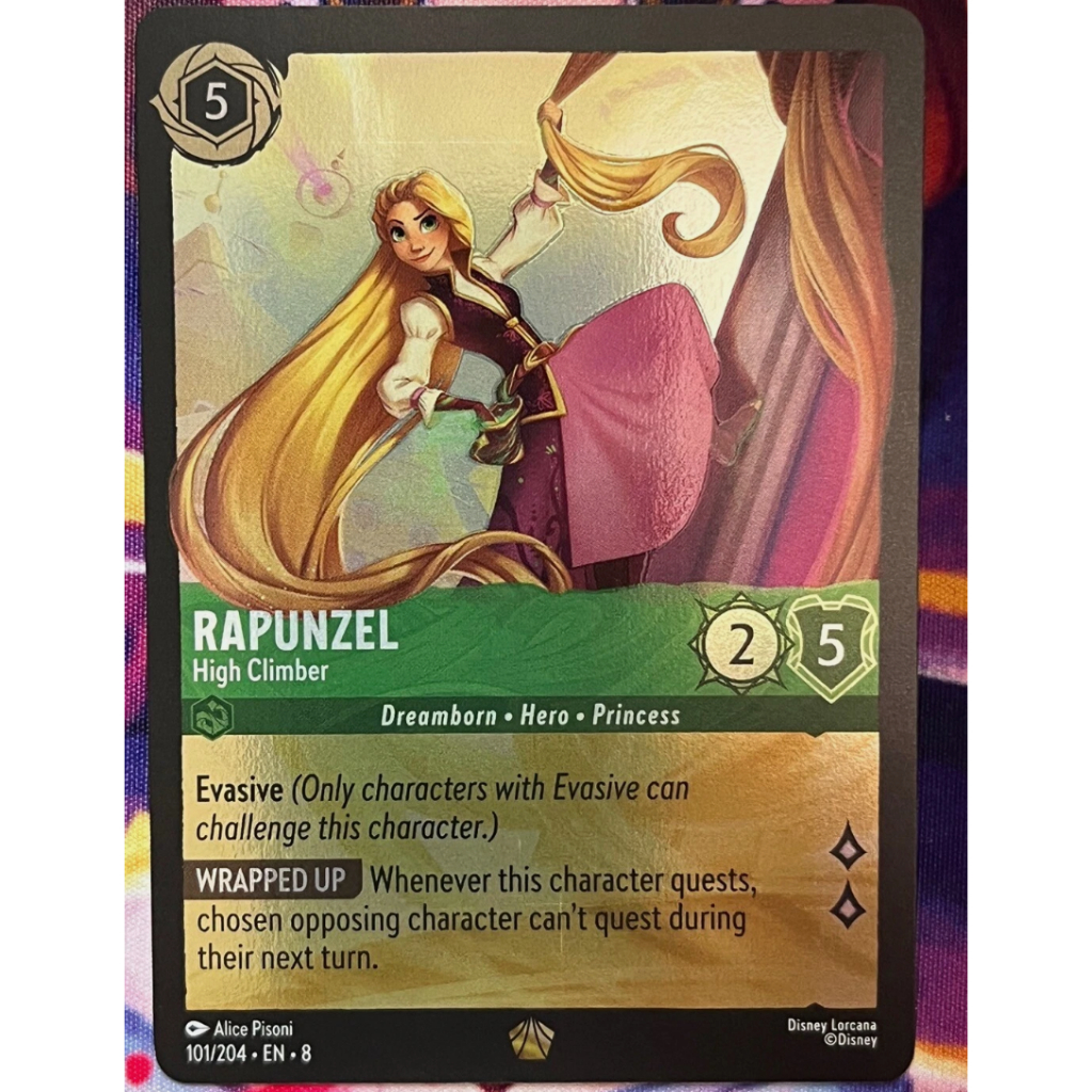 English FOIL Rapunzel - High Climber - 101/204 - Legendary Disney ...