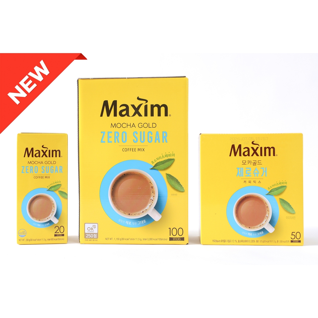 Maxim Mocha Gold Zero Sugar Coffee Mix | Same Mocha Taste, Low Calories ...