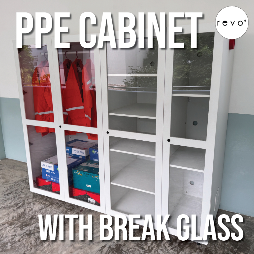 PPE Cabinet with Break Glass Panel | Emergency Safety Equipment Storage ...