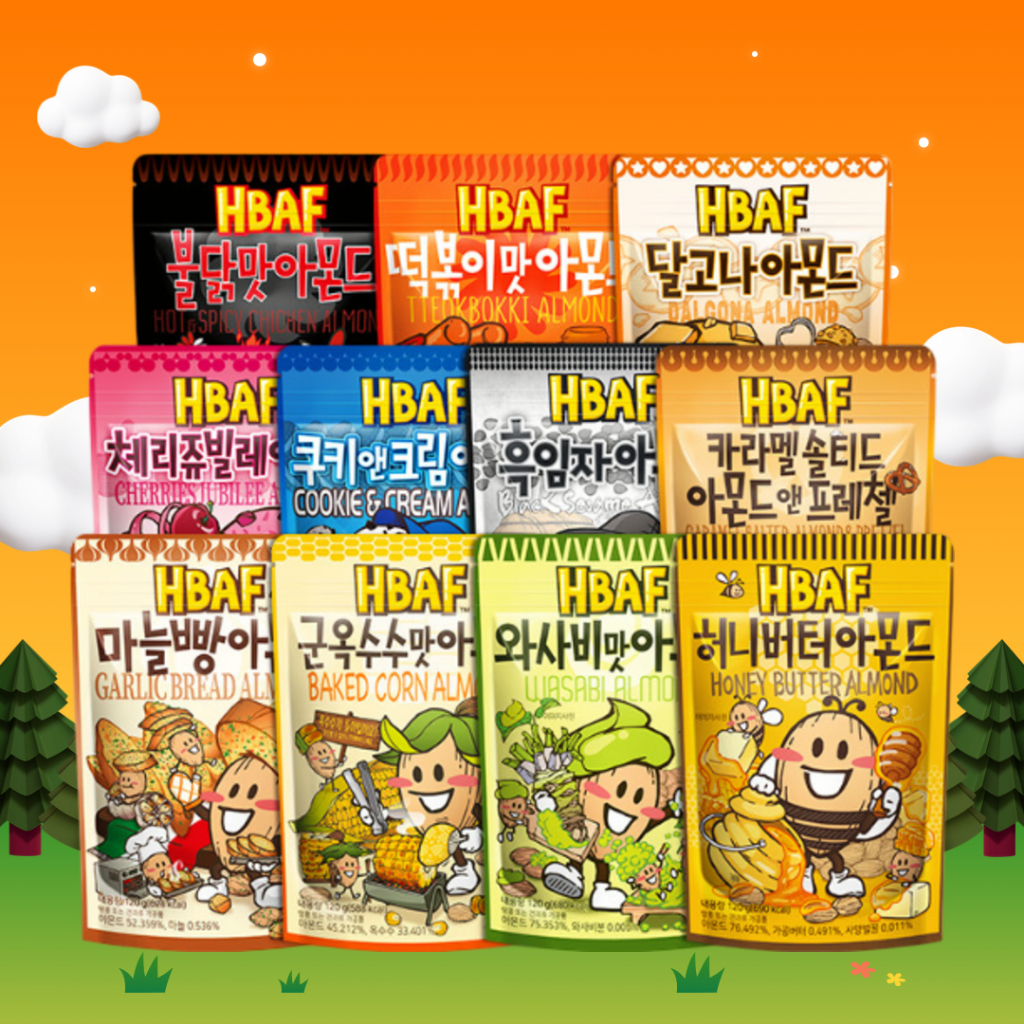 [Hbaf] Honey Butter Almond All Flavors Individually packaged 40g/120g | Shopee Singapore