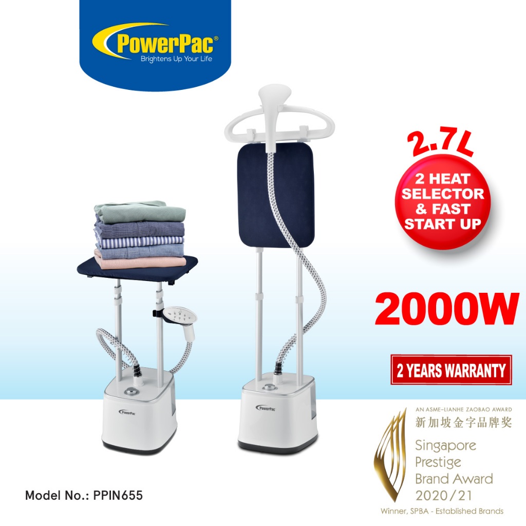 PowerPac Garment Steamer With 2 Heat Selector 2.7L Water Tank (PPIN655 ...