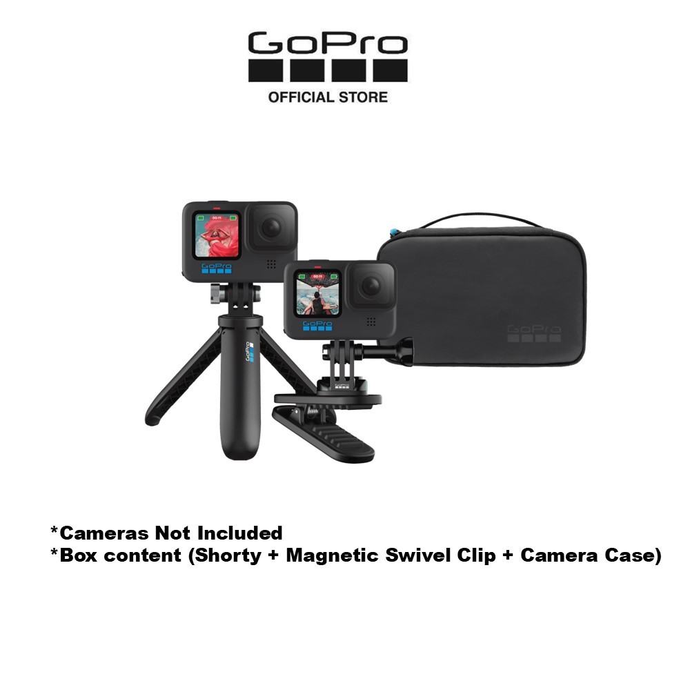 GoPro Travel Kit - (Shorty + Magnetic Swivel Clip + Camera Case ...
