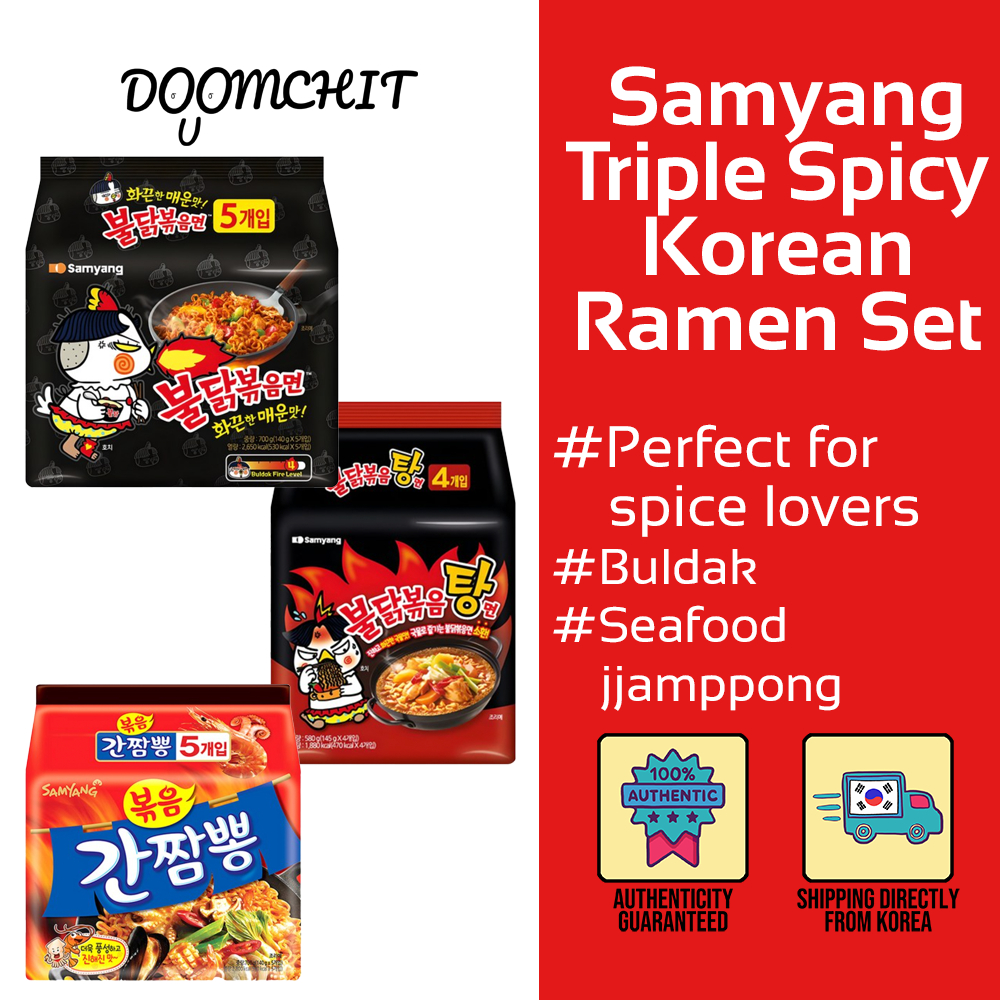 [Samyang] Spicy Ramen Variety Pack – Buldak, Spicy Soup, Stir-fried ...