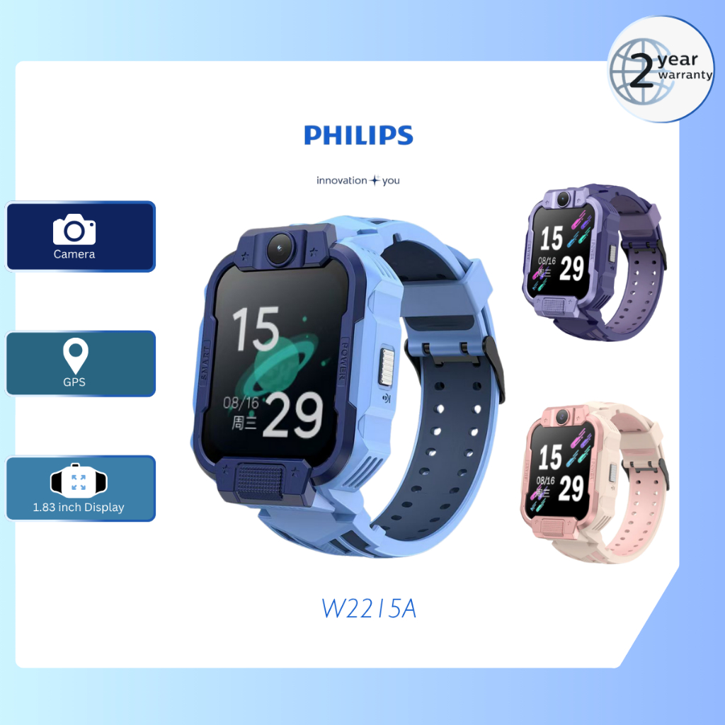 Philips Kids Smart Watch Dual Camera 1.83 Inches Screen 4G Phone GPS ...