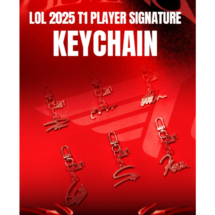 [From KOREA] [LoL] 2025 T1 Official Player Signature Keychain made in ...