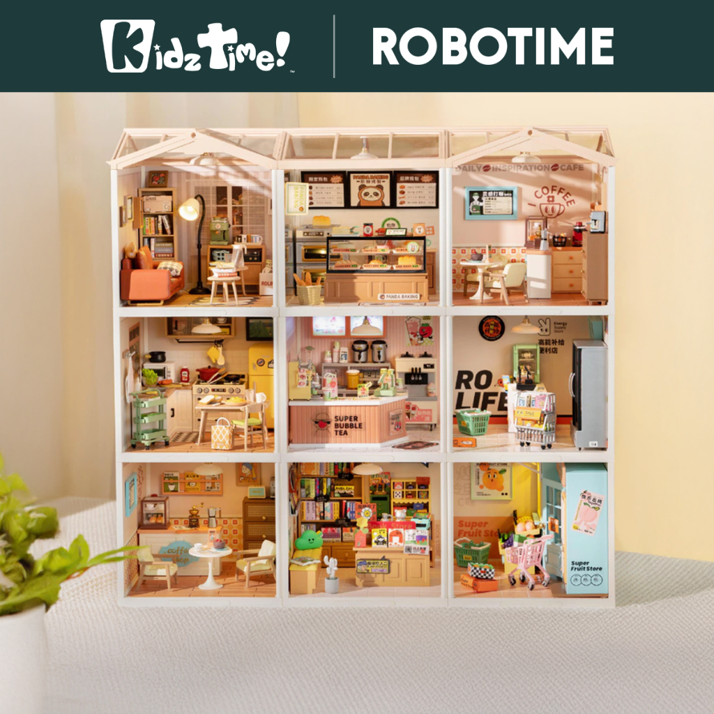 Kidztime X Robotime Rolife DIY Miniature House Super Creator/3D Puzzles ...