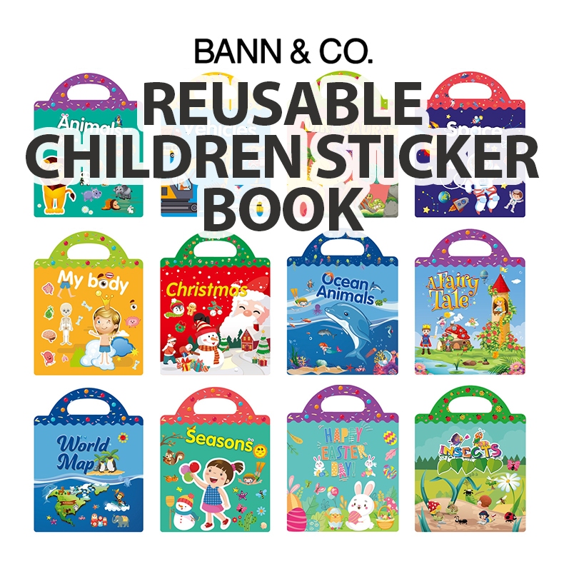 Reusable Children/Kids Sticker Book (High Quality, Educational ...