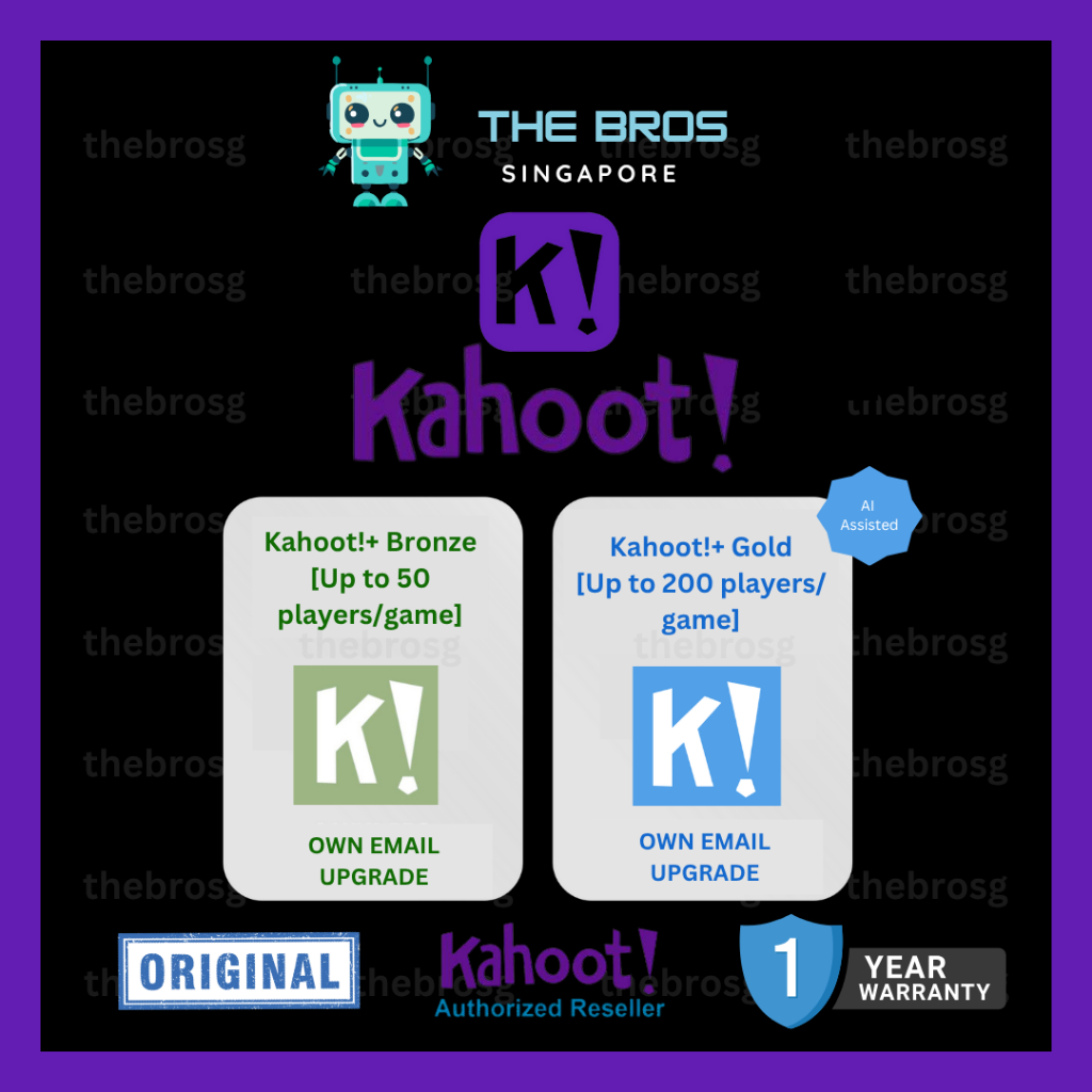 Official Kahoot! Gold- Up to 200 players | Kahoot! Bronze- Up to 50 ...