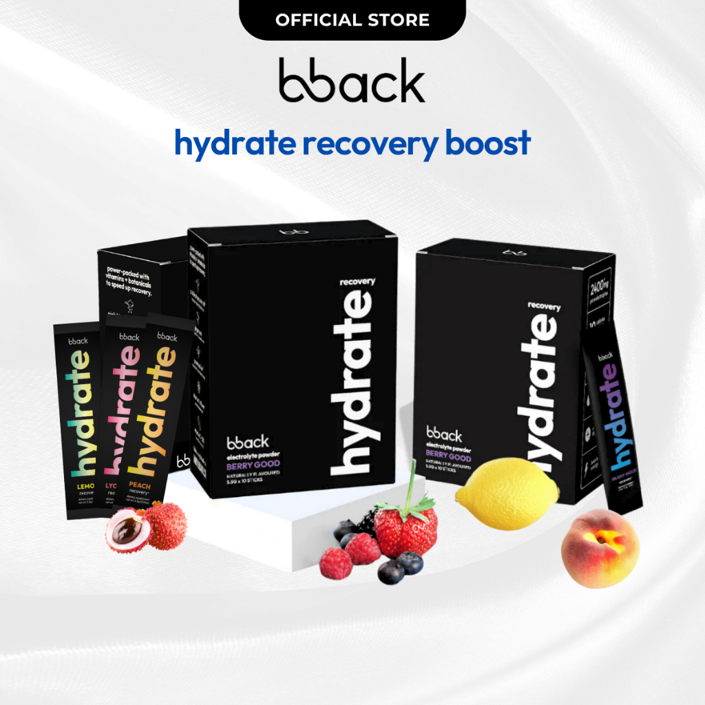 BBack Hydrate Recovery Boost (Lychee / Lemon / Peach / Berries) | Hangover Cure & Rehydration ...