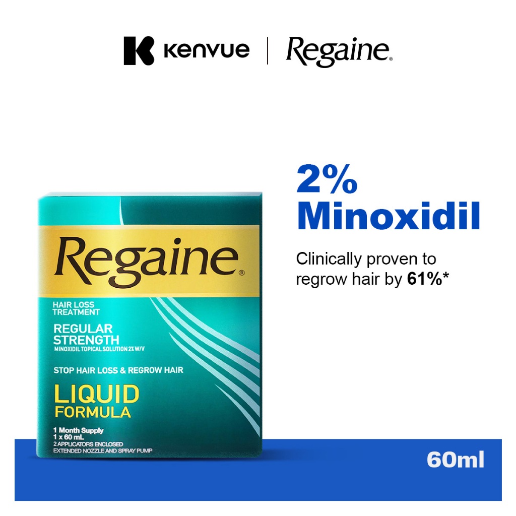 Regaine Regular Strength Minoxidil Topical Solution 2% Minoxidil ...