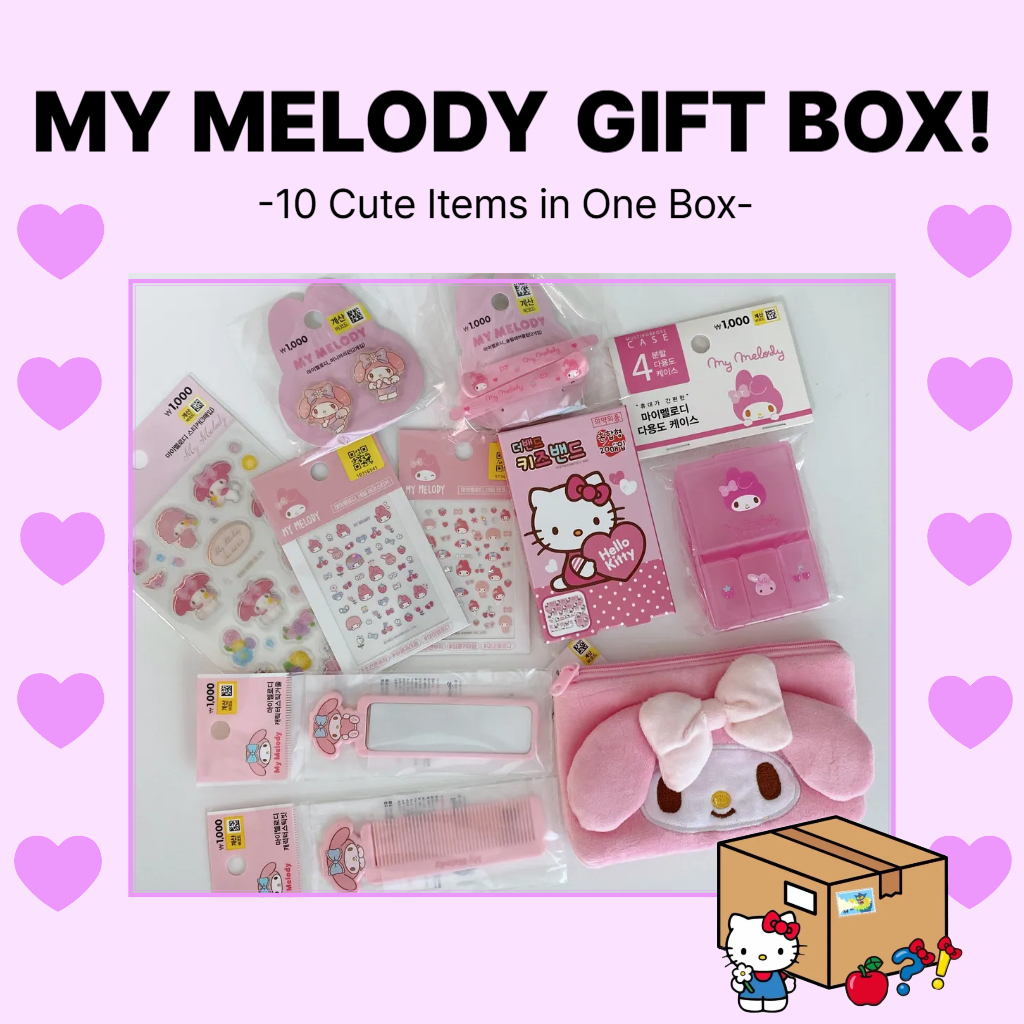 DAISO Korea MY MELODY Gift Box Set 10pcs | Shopee Singapore
