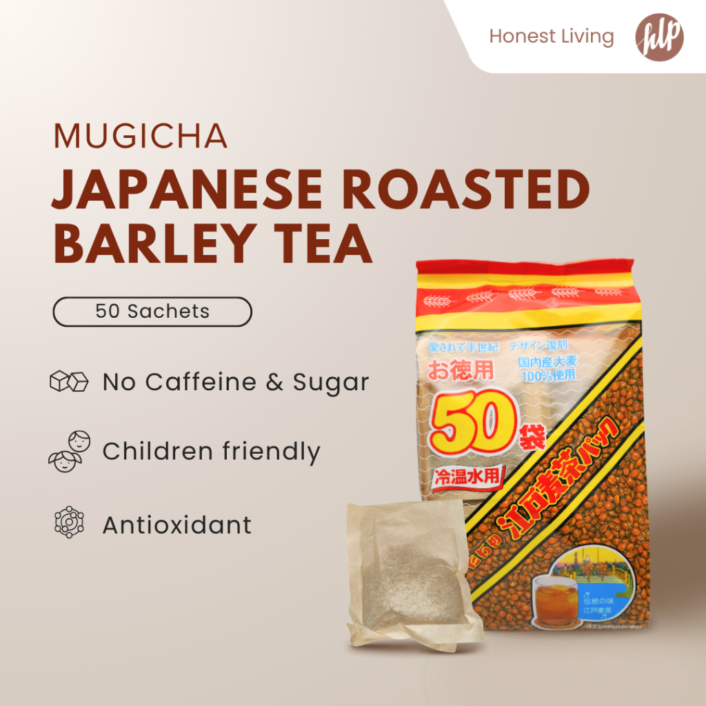Hitachiya-Honpo Mugicha Japanese Roasted Barley Tea | Caffeine-Free ...
