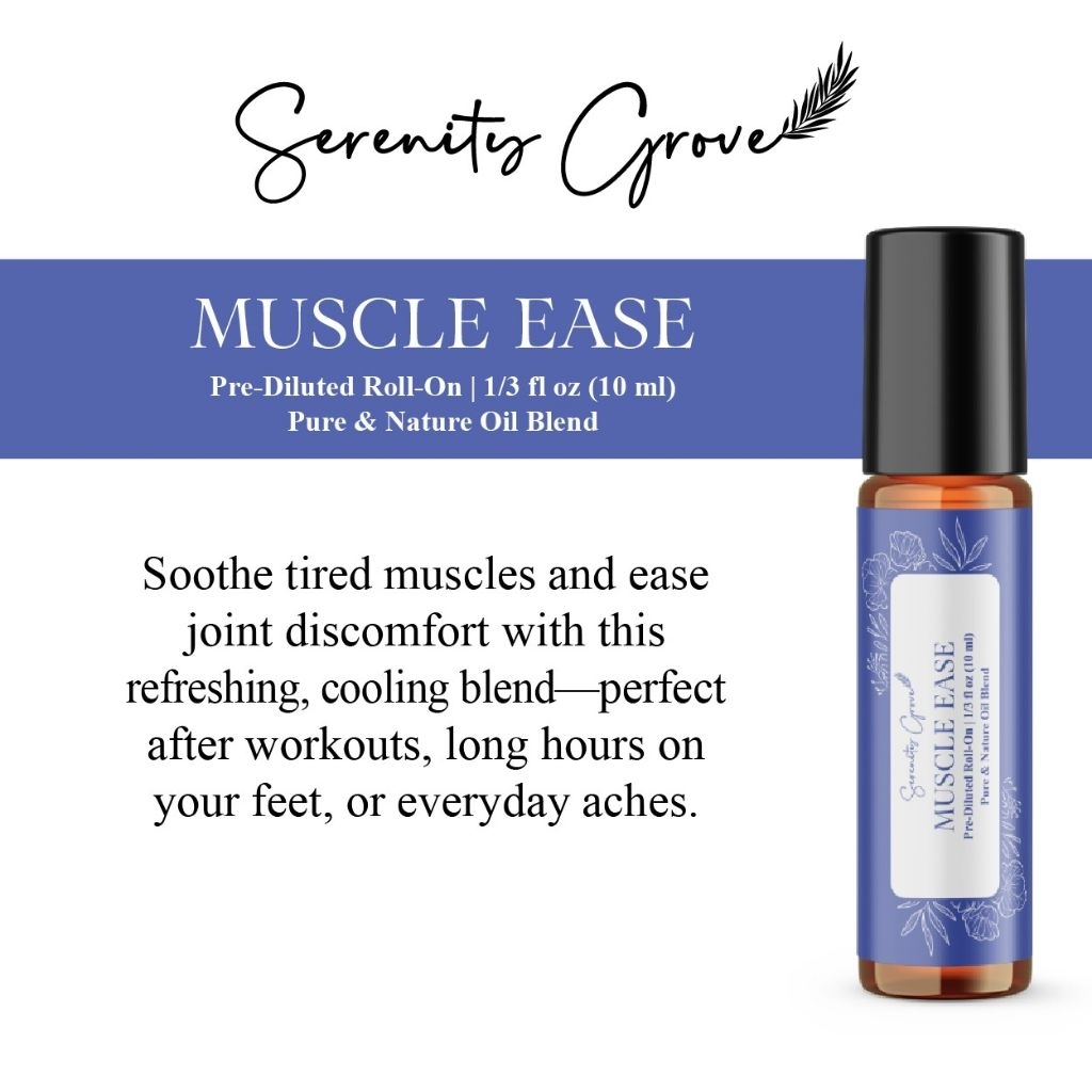 Muscle Ease Essential Oil Blend (10ml Roller Bottle) Your Natural ...