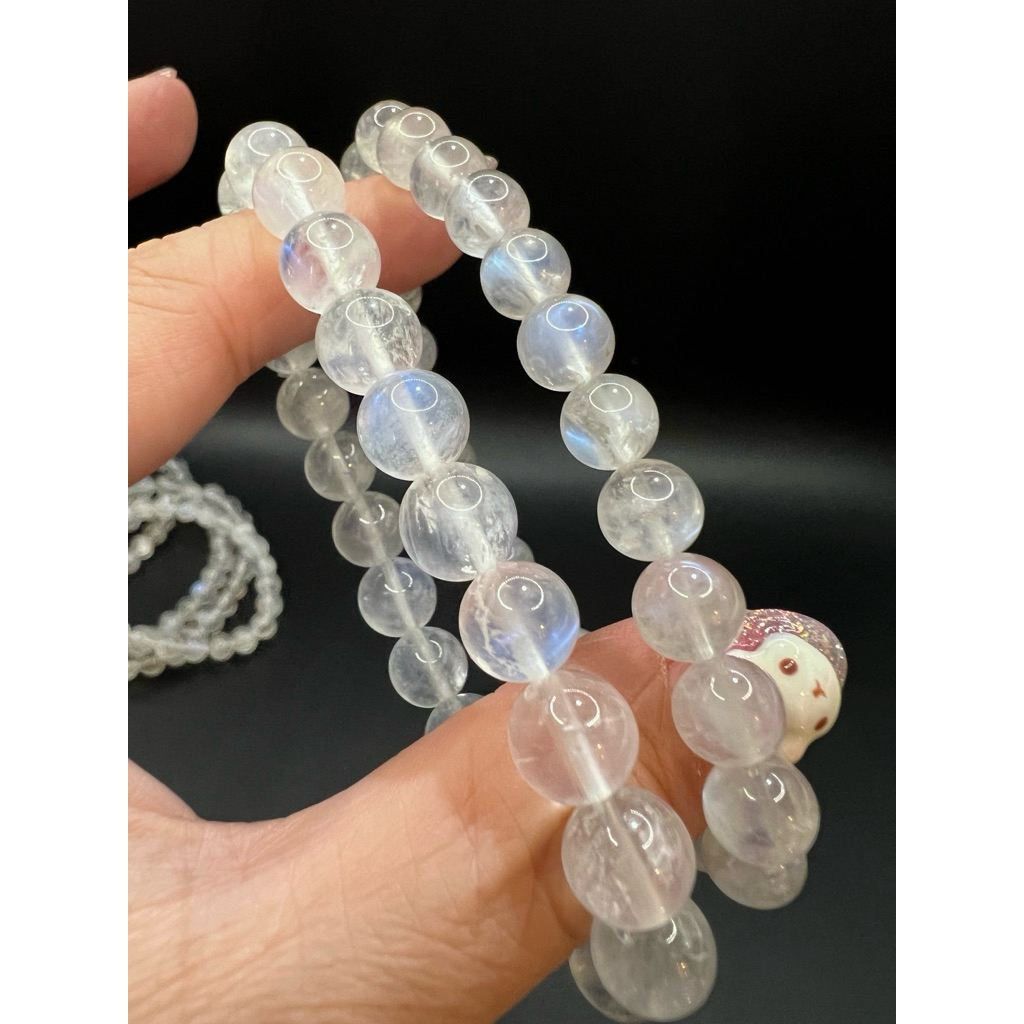 Moonstone blue sheen crystal bracelet (SG) | Shopee Singapore