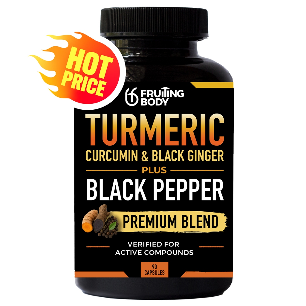 Turmeric Curcumin Supplement w/ Black Ginger & Black Pepper – Joint ...