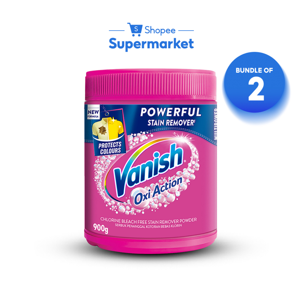 [Bundle of 2] Vanish Stain Remover Pink Oxi Action Detergent Powder ...