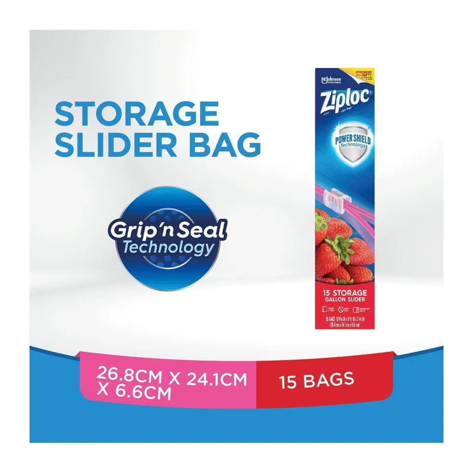 Ziploc Slider Gallon Storage Bag (15s) | Shopee Singapore