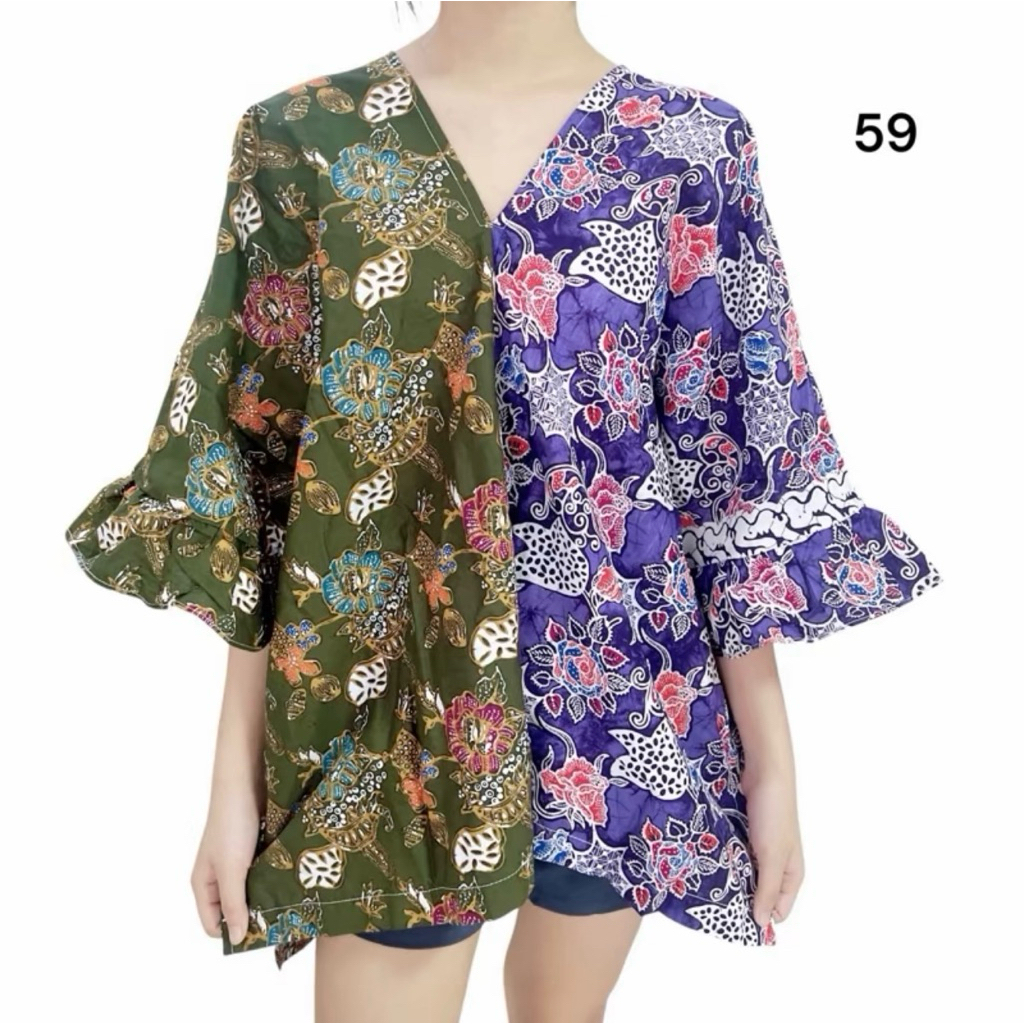 Batik Kaftan top oversized Looser style with side pockets Fashion batik ...