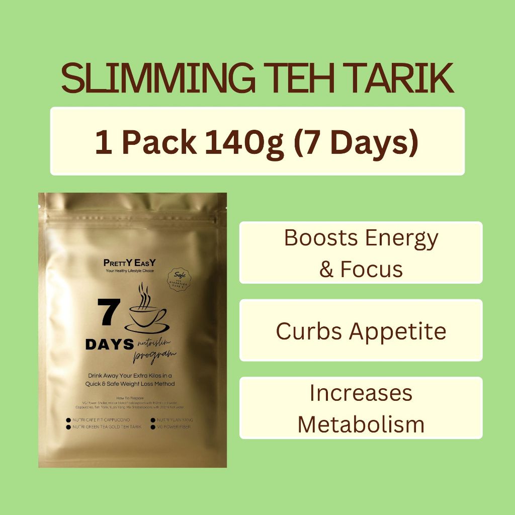 Nutri Green Tea Gold Teh Tarik 7 Days - Fat Burning Tea, Weight Loss ...