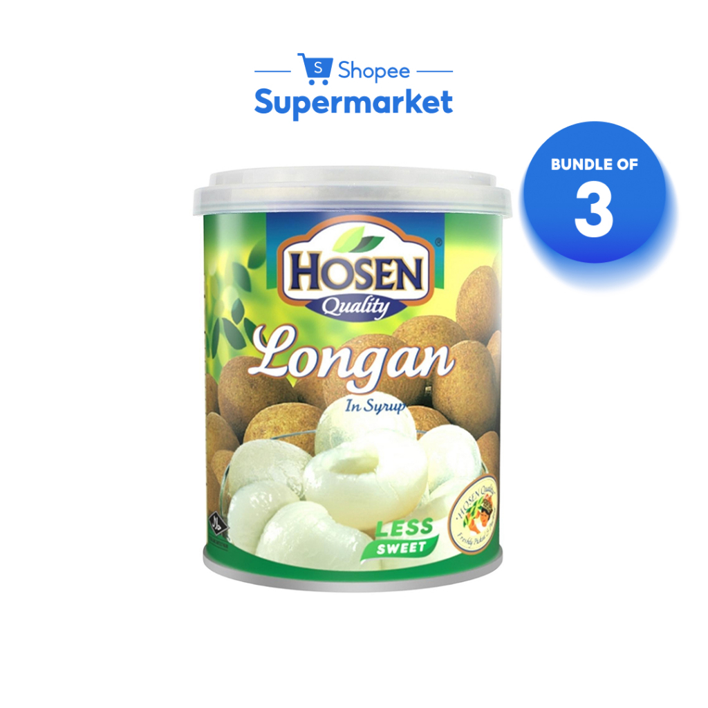 [Bundle Of 3] Hosen Longan Can Food (565g) | Shopee Singapore