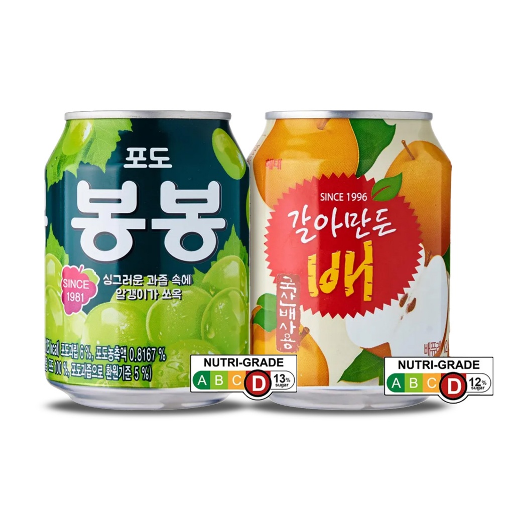 [HAITAI] Korean Crushed Pear / Grape Bong Bong Juice Drink | Shopee Singapore