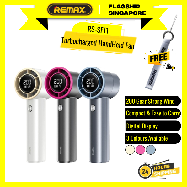 Remax RS-SF11 Handheld Fan 200 Gear Stepless High Speed Portable Fan ...